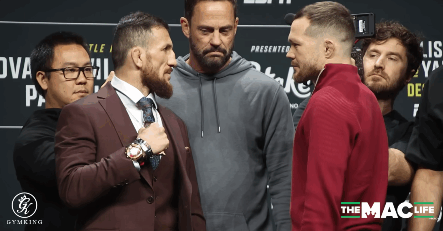 Watch: Merab Dvalishvili goes off on Petr Yan during UFC 323 press ...